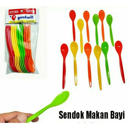 Jual Sendok Plastik Melamin Kecil Goodwil Sendok Makan Bayi Semi ...