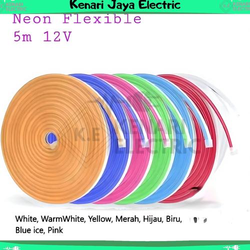 Jual Led Neon Flex 12v 5 Meter / Lampu Neon Flex Selang 12V 5M - Biru ...