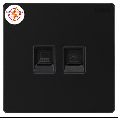 Jual Outlet data cat6 dengan telp telepon nero casa x2 matte black ...