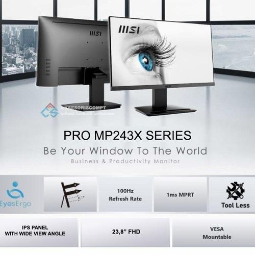 Jual Monitor MSI PRO MP243X - Monitor MSI 23.8 Inch Full HD IPS 100Hz - Kota Surabaya ...