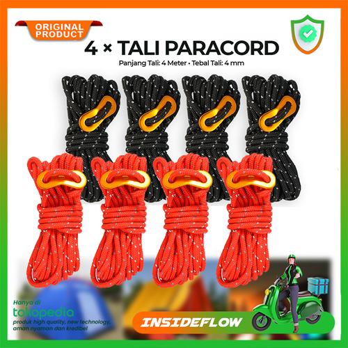 Jual Strong Tali Paracord Climbing Rope Tali Tenda Hiking Camping 4M 4 ...