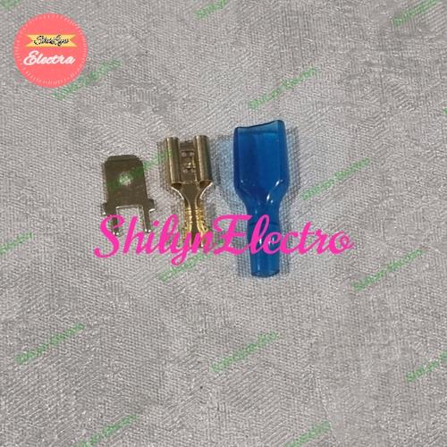 Jual WARNA GOLD SKUN GEPENG TERMINAL 6.3 FEMALE MALE KARET - Karet Skun ...