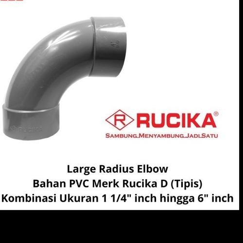 Jual Long Large Radius Elbow 3" inch PVC Rucika D (Tipis) - Jakarta ...