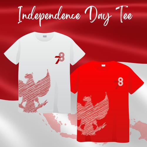 Jual kaos 17 agustus - custom kaos kemerdekaan Indonesia merah putih ...