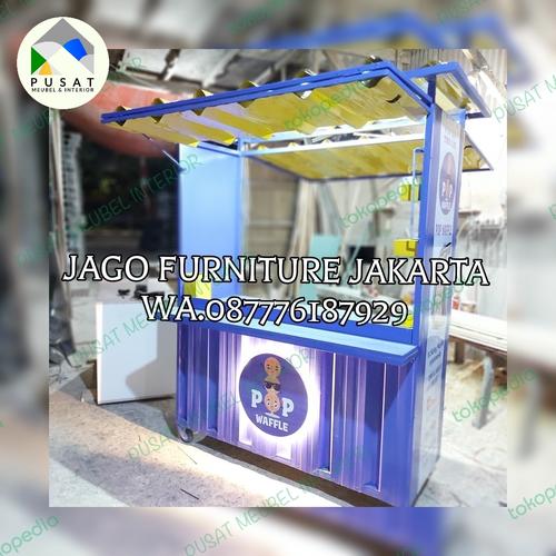 Jual BOOTH BESI SEMI CONTEINER/ GEROBAK DORONG / BOOTH BAKSO BESI ...
