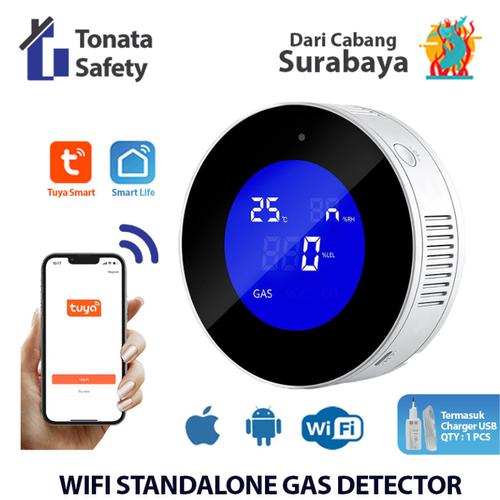 Promo Smart WiFi Gas Detector / Pendeteksi Gas dan Suhu / LPG Bocor ...