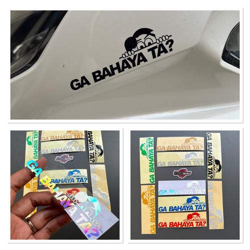 Jual Stiker GA BAHAYA TA Sticker Gak Bahaya Ta cutting - Putih ...