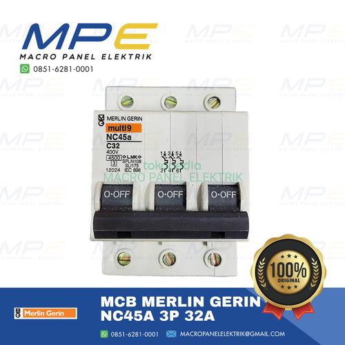 Jual MCB Merlin Gerin NC45a 3P C32 4,5kA / MCB Merlin Gerin NC45a 32A Ori - Jakarta Pusat ...