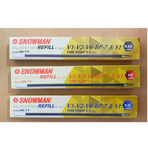 Jual Refill Pulpen / Isi Ballpoint Snowman V1,V2,V6,BP-7 & S1 BIRU ...