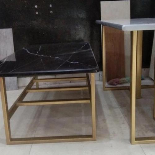 Jual Meja Granit/Meja Santai/Ruang Tamu Hitam Corak Putih 60X120 Plus ...