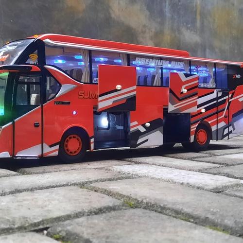 Jual Miniatur bus Sudiro tunggal jaya detail bahan pvc telolet basuri ...