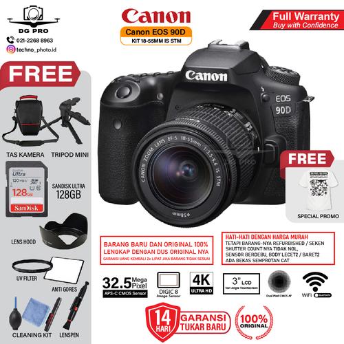 Jual Canon EOS 90D Kit 18-55mm IS STM Camera DSLR Original SLR ...