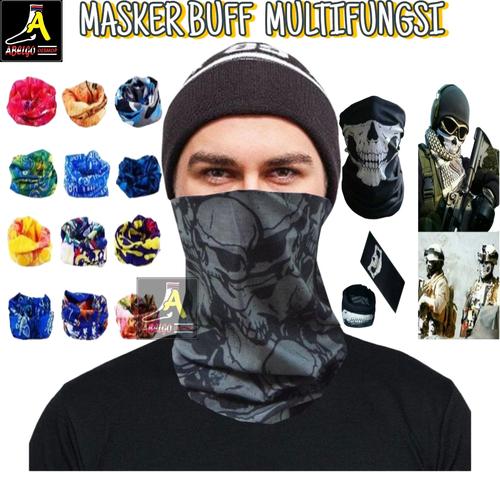 Jual MASKER BAF bandana sepeda motor multifungsi - hitam polos ...