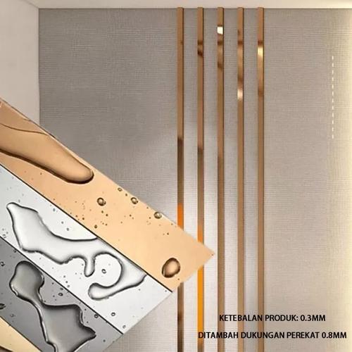 Jual Sticker List Plat Strip Mirror Stainless steel / List kaca gold Pj ...