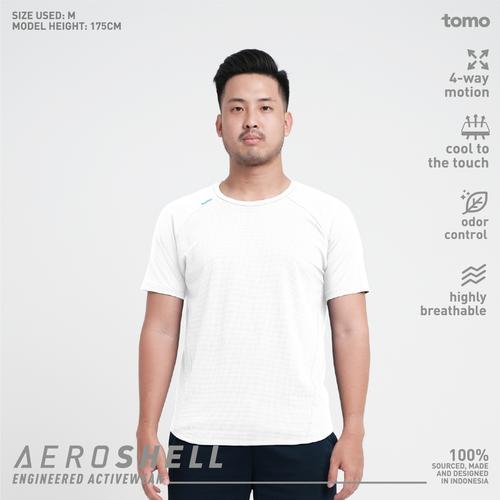 Jual Tomo Aeroshell / MENS Active Short Sleeve Shirt / Arctic White ...