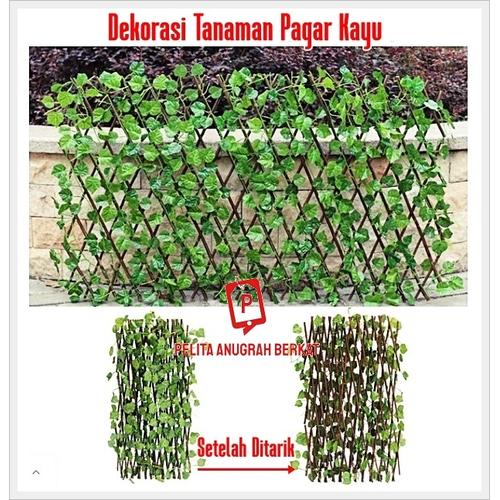 Jual Pagar Kayu Tarik Daun Sintesis / Tanaman Pagar / Retracable Leaf ...