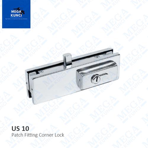 Jual Kunci Pintu Kaca Patch Fitting Lock US 10 Corner Glass Door Lock ...