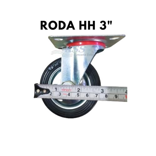 Jual RODA ETALASE 3" inch/RODA KARET/RODA TROLLEY tipe HIDUP (berputar ...