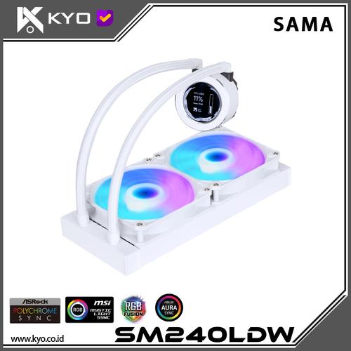 Promo KYO SAMA SM240LDW ARGB AIO Liquid Cooling LCD DISPLAY AIO 240mm ...