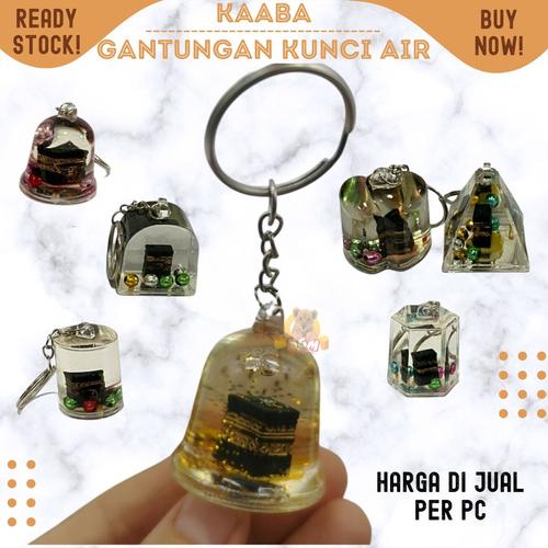Jual oleh oleh haji gantungan kunci kaabah keychain air gambar mecca ...