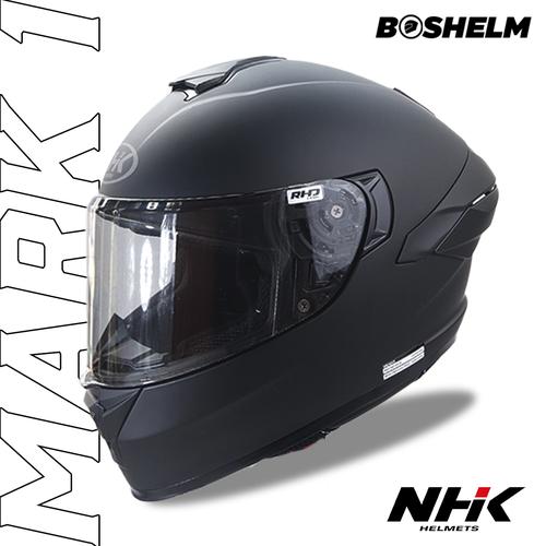 Promo Helm NHK MARK 1 SINGLE VISOR Solid HITAM DOFF Helm Full Face SNI ...