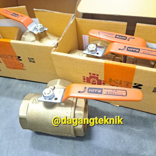 Jual Ball Valve 2 inch Three Way KITZ 100% Original Brass / Kuningan ...