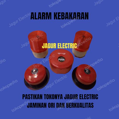 Jual TOMBOL FIRE ALARM+2 BELL KRING+2 LAMPU ROTARY( PAKET ALARM ...