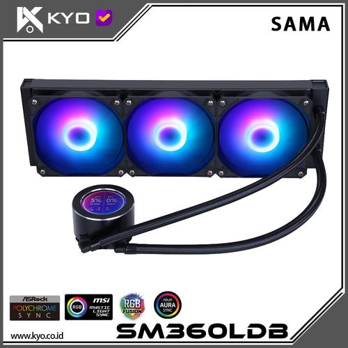 Jual KYO SAMA SM360LDB ARGB AIO Liquid Cooling LCD DISPLAY AIO 360mm ...