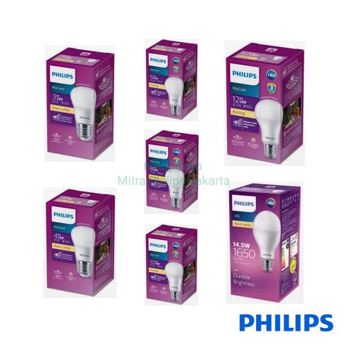 Jual Lampu LED Philips MyCare 4 6 8 10 12 W Watt Kuning Warm White ...