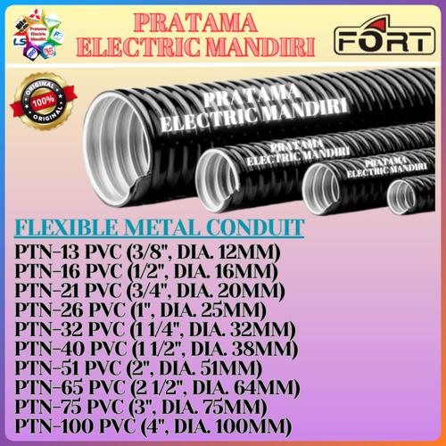 Jual ECER PVC COATED FLEXIBLE METAL CONDUIT KONDUIT PTN-13 3/8 INCH ...