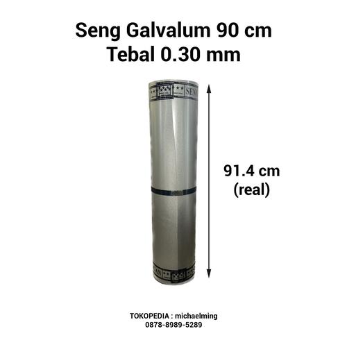 Jual Seng Plat Talang Galvalum 90 cm / 914 mm - Tebal 0.30 mm - Kab ...