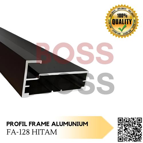 Jual FRAME PROFIL ALUMUNIUM FA 128 HITAM HANDLE KACA PINTU LEMARI ...