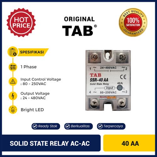 Promo Solid State Relay 1 Phase SSR-40AA TAB - 1 Phase AC-AC 40 Ampere ...