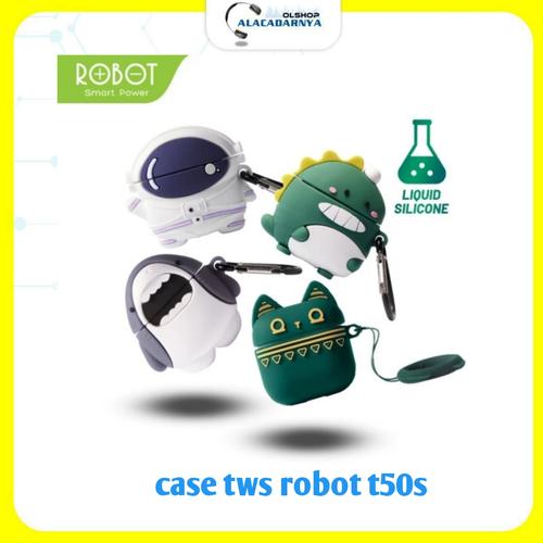 Jual case TWS ROBOT T50S liquid silicon ORIGINAL ROBOT - dino - Jakarta ...
