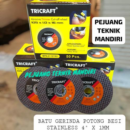 Jual BATU GERINDA POTONG 4 INCH TRICRAFT / BATU GURINDA 4" X 1MM ...