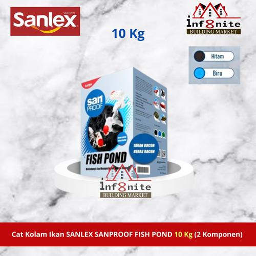 Jual Cat Kolam Ikan Koi Anti Bocor Sanlex Sanproof Fish Pond 10 Kg ...