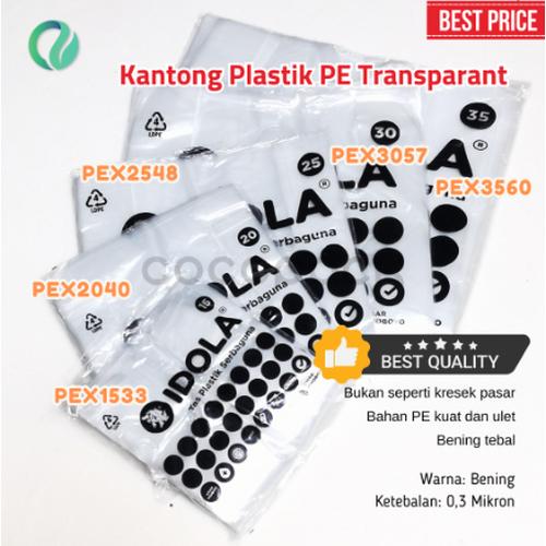 Jual Kantong Kresek Plastik PEX PE Transparant IDOLA - 20x40 - Kota ...