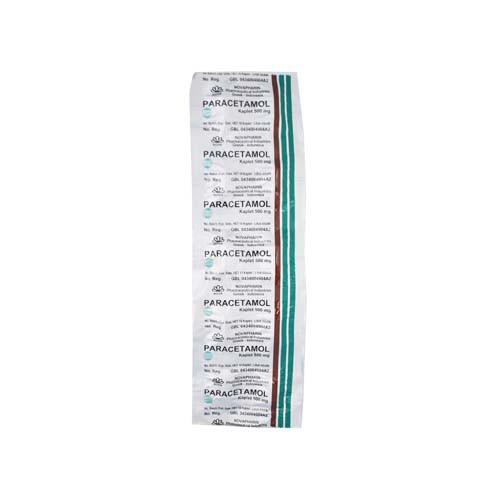 Jual PARACETAMOL 500 MG 10 TABLET GENERIK PENURUN DEMAM DAN NYERI ...