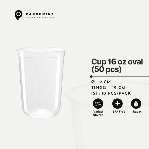 Jual GELAS 16OZ CUP / Cup BOBA / Cup Sablon / Cup Plastik Boba (50 PCS ...
