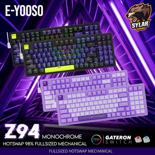 Jual E-YOOSO Z94 / Z-94 98% Monochrome Hotswap Mechanical Gaming ...