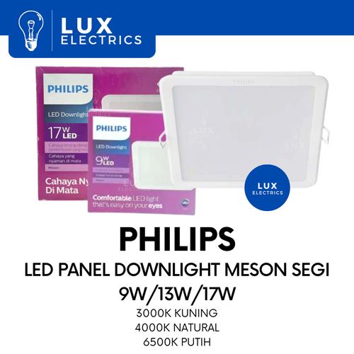 Jual Lampu Panel LED Meson Downlight Segi PHILIPS 9W/13W/17W/Kotak/Persegi - 9 Watt, 6500K ...