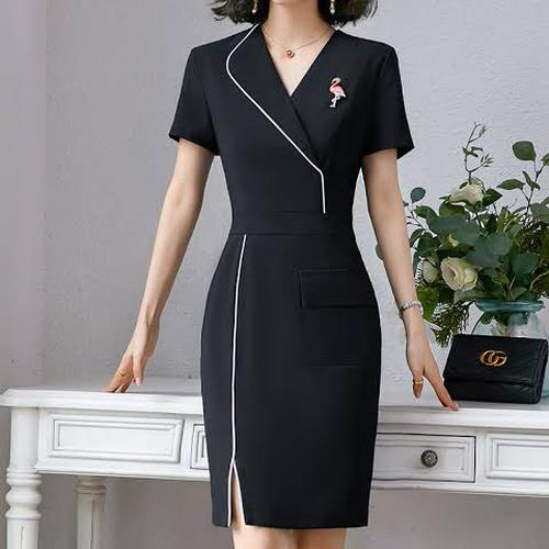 Jual Dress spg seragam custom front desk uniform clinic hotel free logo ...