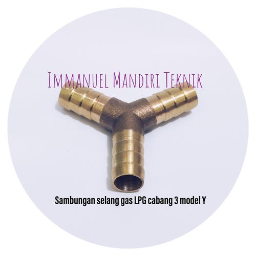 Jual Sambungan selang gas cabang 3 / Y selang gas LPG / Nepel gas lpg ...