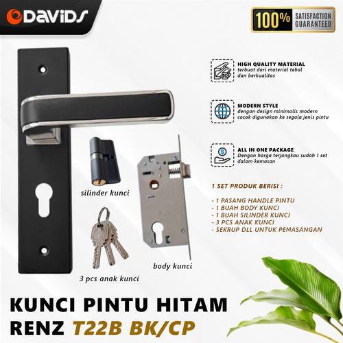 Jual Handle Pintu Rumah Hendel Kunci Set Gagang Tanggung Black - RENZ ...