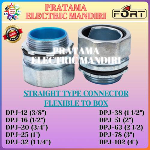 Jual Connector Besi For Flexible Conduit Konektor 1" DPJ-25 Flexible To ...