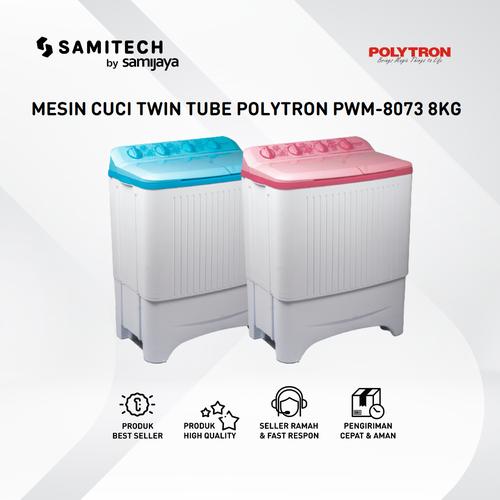 Promo MESIN CUCI DUA TABUNG TWIN TUB POLYTRON PWM-8073 8073 8KG - PINK ...