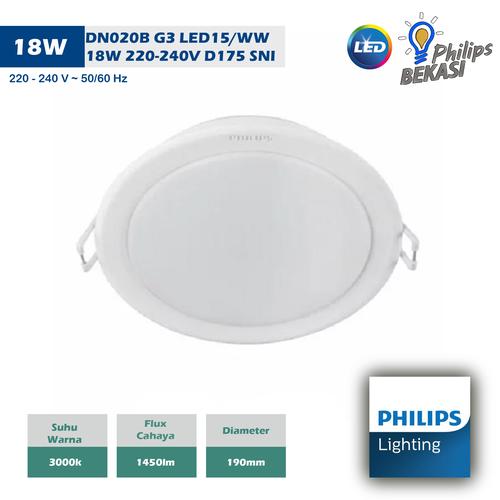 Jual Lampu Downlight LED Philips DN020B G3 18 Watt 7 inch - Kuning ...