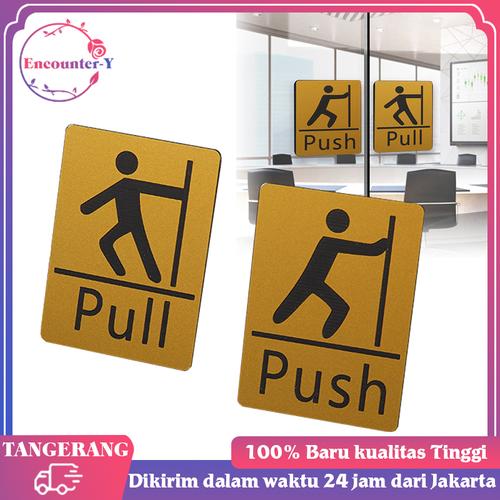 Jual Sepasang Tulisan Tarik Dorong Pintu Self Adhesive Push Pull Door ...