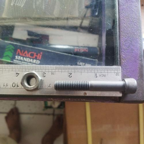 Jual baut L+mur baja m3/8x31/2, panjang 87mm drat kasar, (HT) - Kab ...