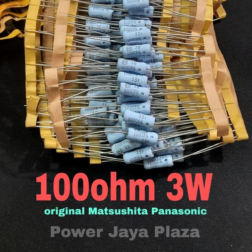 Jual Resistor 100 ohm 100ohm 100R 3W 5% original Matsushita Japan - Kota Bandung - Power ...